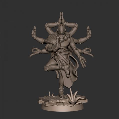 3d Printable Warforged Monk 2 Versions By Bite The Bullet
