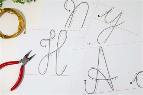 Wire Alphabet Template Printable Template For Wire Art Uppercase And