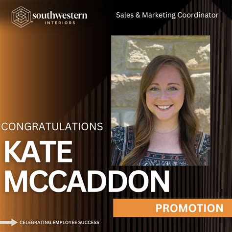Southwestern Interiors On Linkedin Join Us In Congratulating Kate Mccaddon On Her Well Deserved