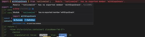 Module Nativewind Has No Exported Member WithExpoSnack Nativewind 3 0 0 Next 34