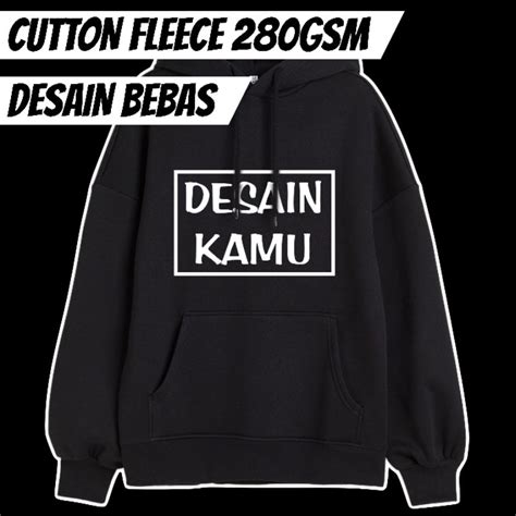 Jual Hoodie Custom Dewasa Cutton Fleece Shopee Indonesia