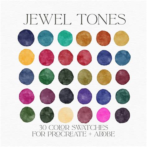 Procreate Palette Jewel Tones Color Scheme For Procreate Illustrator