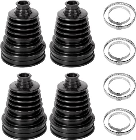 Aleawol 4 Pcs Cv Boot Kit Silicone Universal Stretch Cv Boot Kit With Clamps Split Universal