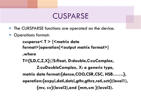 Lecture 13 Sparse Matrix Vector Multiplication And Cuda Libraries Ppt Download