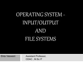 IO and file systems | PPT