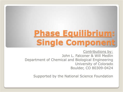 Ppt Phase Equilibrium Single Component Powerpoint Presentation Free Download Id 2792308