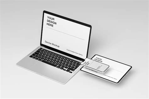 Premium Psd Editable Laptop Tablet And Phone Mockup Device Mockup