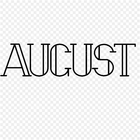 August Clipart Black And White