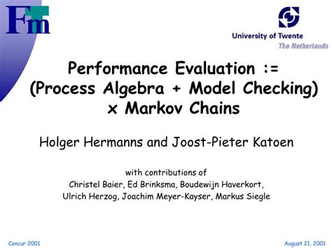 Ppt Performance Evaluation Process Algebra Model Checking X
