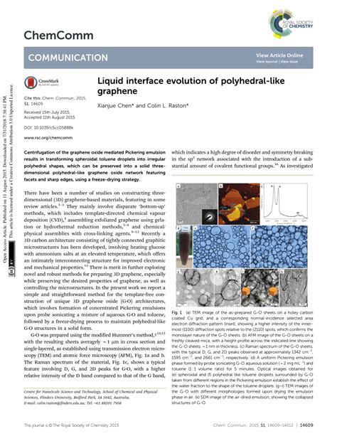 Pdf Liquid Interface Evolution Of Polyhedral Like Graphene