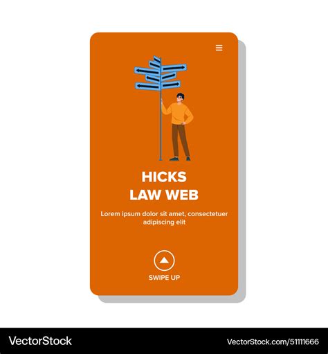 Experience Hicks Law Web Royalty Free Vector Image