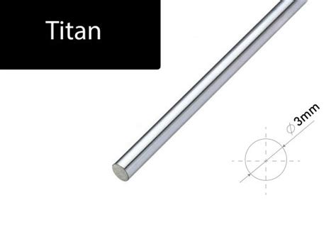 Titan Gr 2 Tyč Kruhová 3x200mm