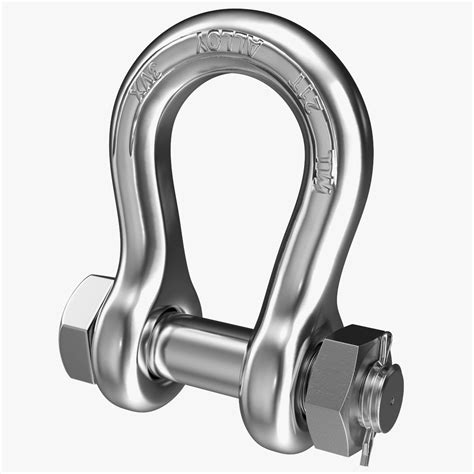 Chrome Anchor Shackle 3d Model 14 3ds Blend C4d Fbx Max Ma