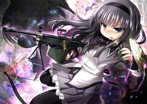 Akemi Homura Gun Inyu Kaname Madoka Mahou Shoujo Madoka Magica Purple