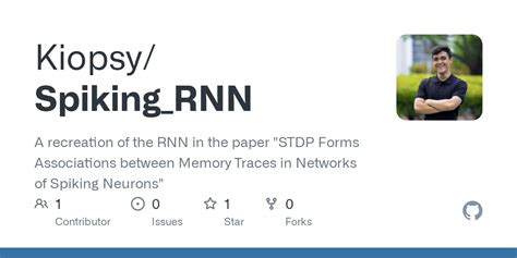 Github Kiopsyspikingrnn A Recreation Of The Rnn In The Paper Stdp
