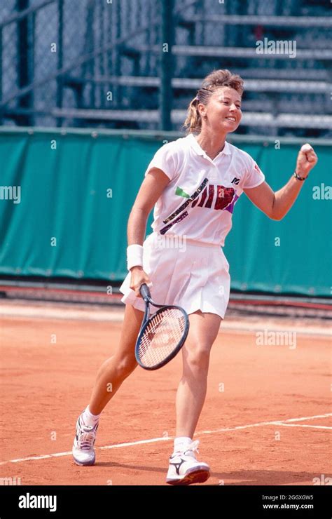 Peruvian Tennis Player Laura Arraya Roland Garros France 1993 Stock