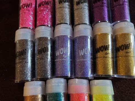 Wow Extra Fine Glitter 16 Mini Bottles New American Crafts Ebay