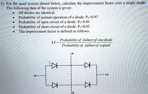 Solved 1 For The Quad System Shown Below Calculate The Improvement