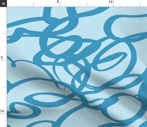 Modern Abstract Scribbles Elegant Line Fabric Spoonflower