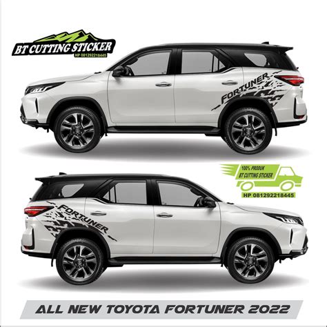 Jual Stiker Toyota Fortuner Pola Percikan Lumpur Stiker All New Toyota
