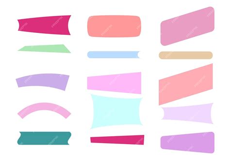 Premium Vector Rectangle Basic Shape Different Element