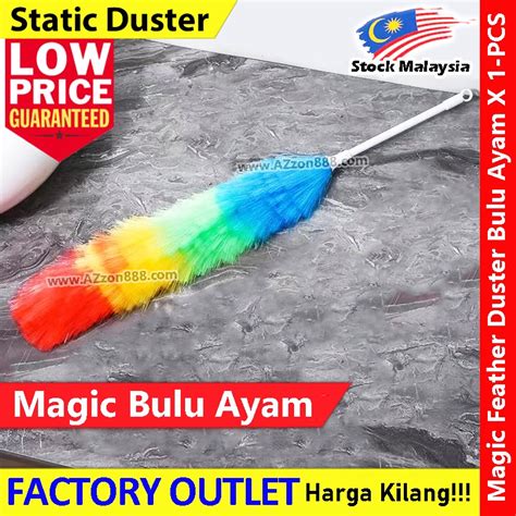 Magic Static Duster Soft Nylon Feather Duster Bulu Ayam Plastic