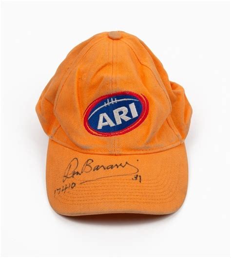 Ron Barassi Signed Harmony Cup Cap From 2012 Presentation Sporting