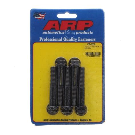 Arp Bolts 716 20 X 2500 12 Wrenching Hex Black Oxide