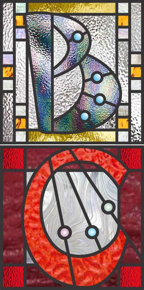 Contemporary Font Alphabet Patterns For Stained Glass B And C