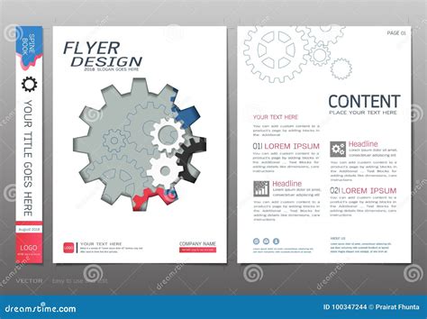 Covers Book Design Template Vector Business Engineering Concepts Use