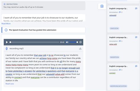 A311 Speech Evaluation