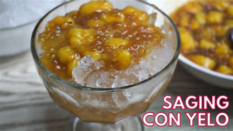 Saging Con Yelo Saba Con Yelo Sweetened Banana With Crushed Ice