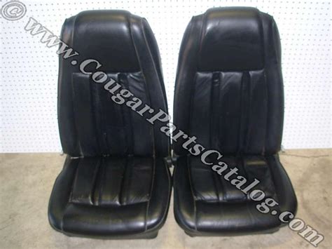 Bucket Seat Xr7 Black Leather Pair Used ~ 1970 Mercury Cougar