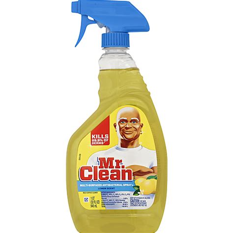 Mr Clean Multi Surface Cleaner Lemon Scent Antibacterial Spray 32