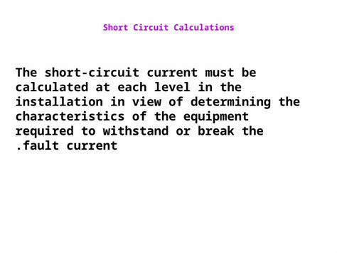 Ppt Short Circuit Calculation Dokumen Tips