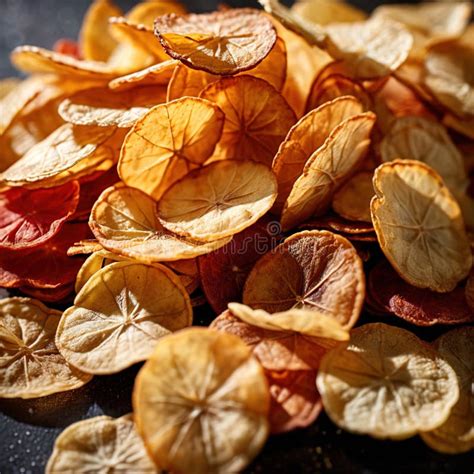 Vegetable Chips Assorted Fried Vegetables Thinly Sliced Healthy Snack
