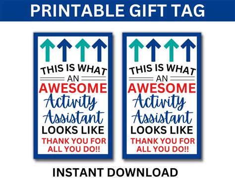 Activity Assistant Printable T Tags Activity Professionals Appreciation Week National