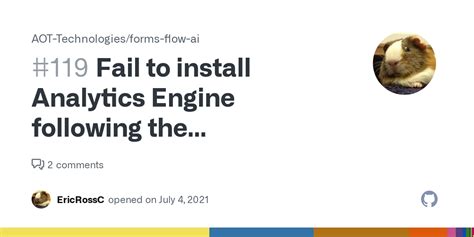 Fail To Install Analytics Engine Following The Instructions Issue Aot Technologies