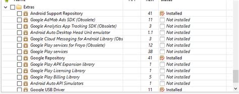 eclipse android sdk manager i don t have android support library