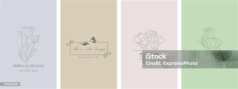 아름다운 섬세한 꽃 커버 템플릿 플래 카드 브로셔 배너 전단지 등의 세트 우아한 손으로 그린 배경 엽서 포스터 초대장 태그 그림 꽃이있는 컬러 카드 가리기에 대한 스톡 벡터