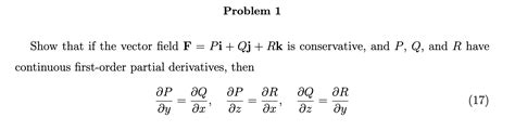 Solved Show That If The Vector Field F Pi Qj Rk Is Chegg