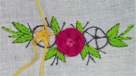 Woven Rose Embroidery Designs Flower Embroidery Tutorial Hand