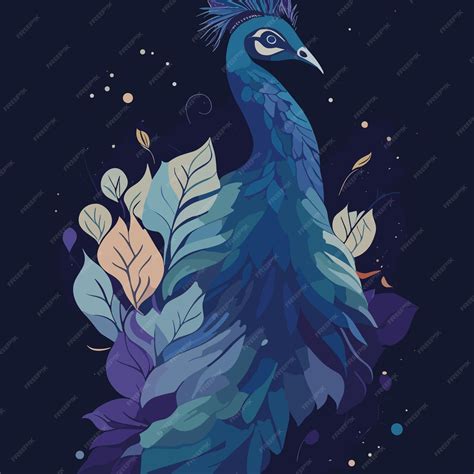 Premium Vector A Detailed Illustration Of Peacock In Mist