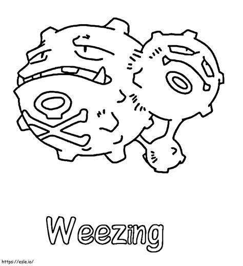 Printable Weezing Coloring Page