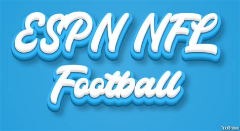 Espn Nfl Football Text Effect And Logo Design Videogame