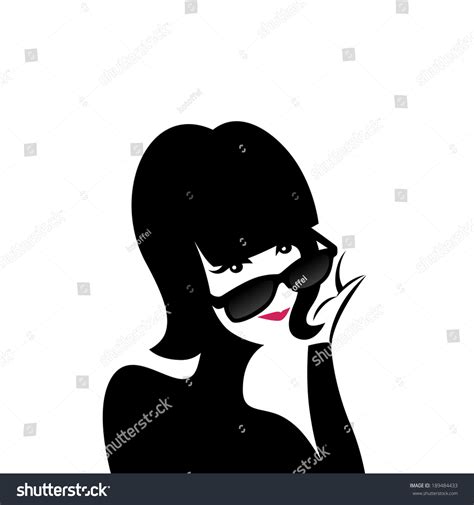 Young Woman Sunglasses Vector Illustration Stock Vector Royalty Free