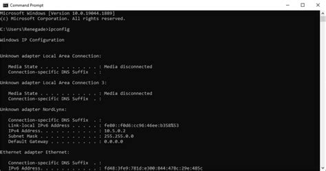 using windows ipconfig command kb