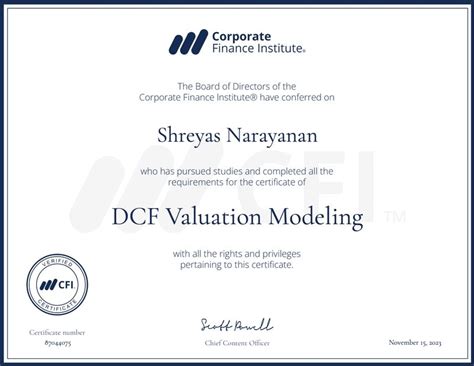 Shreyas Narayanan On Linkedin Im Happy To Share That Ive Obtained A New Certification Valuation