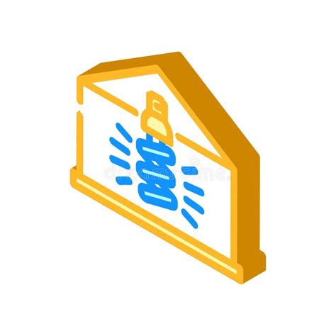 Energy Efficient Lighting Green Building Isometric Icon Vector