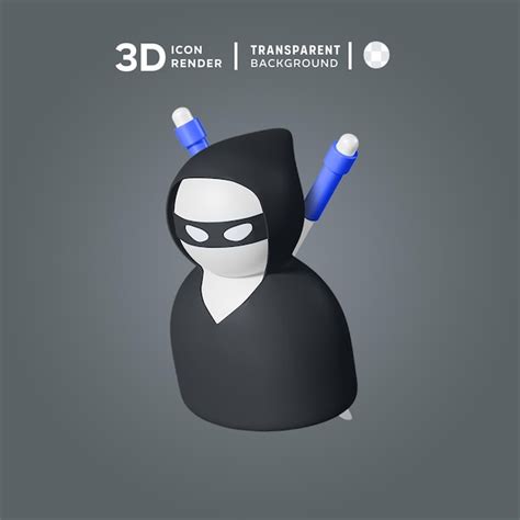 Premium Psd Hacker 3d Illustration Rendering 3d Icon Colored Isolated